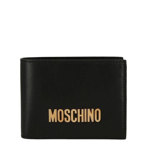 Moschino | Bags | Moschino Logo Lettering Leather Bifold Wallet Mens ...